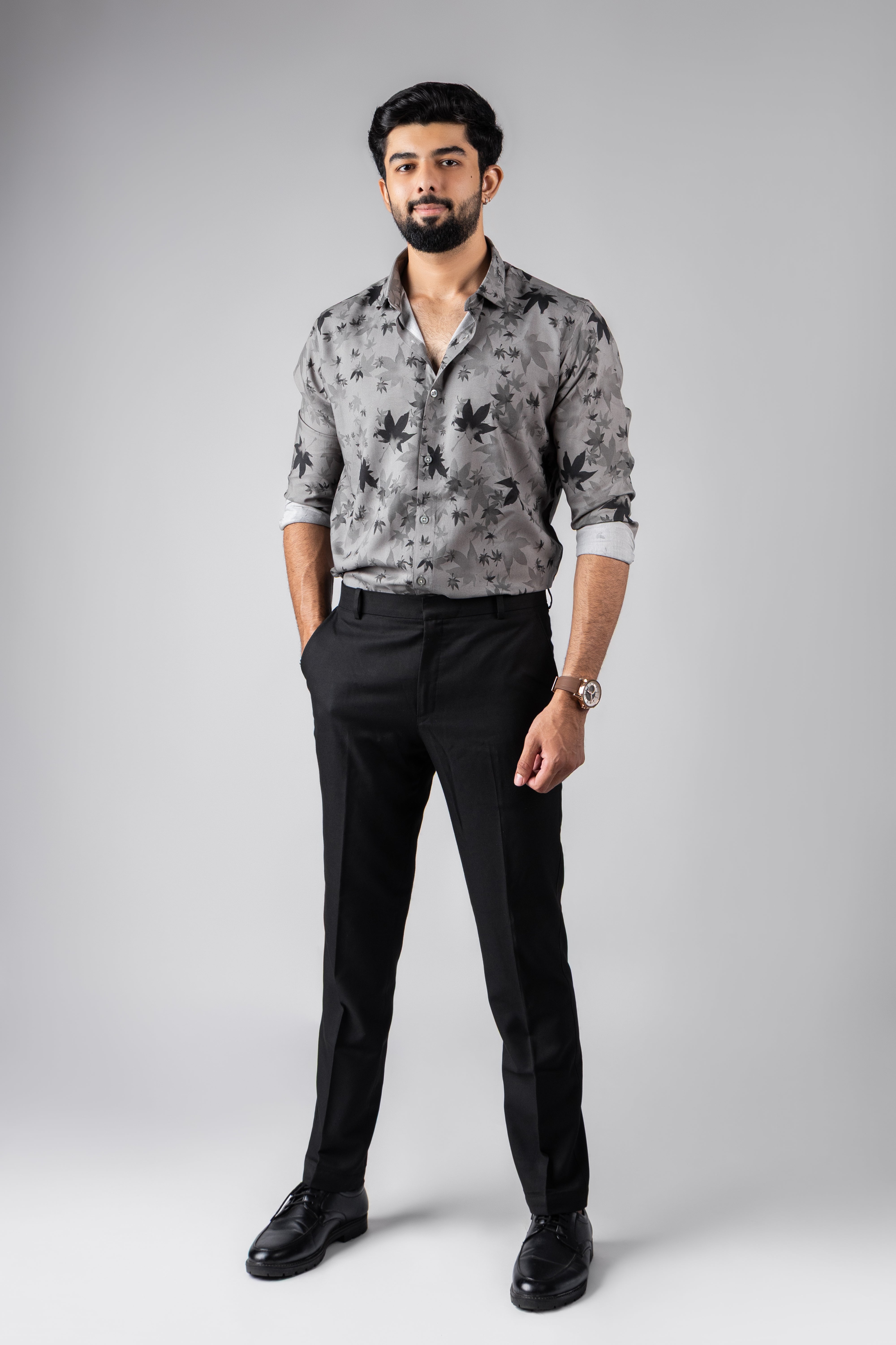 Grey Ember Leaf Shirt